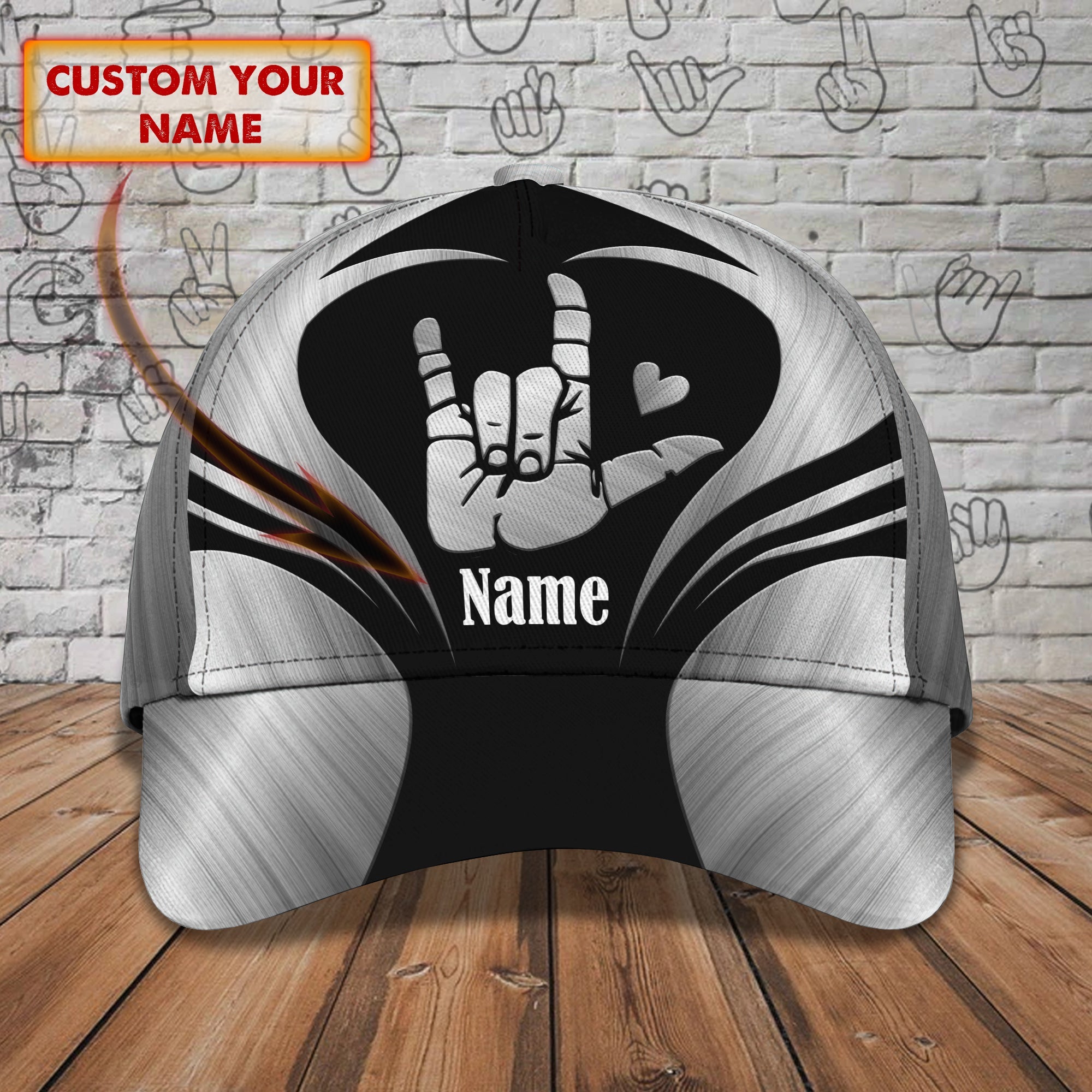 Custom Personalized Sign Language Cap Trucker Hats Custom Hats Gifts ...