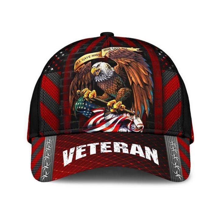 Eagle U.S Veteran Cap 3D Printed Red Color Cap Trucker Hats Custom Hats ...