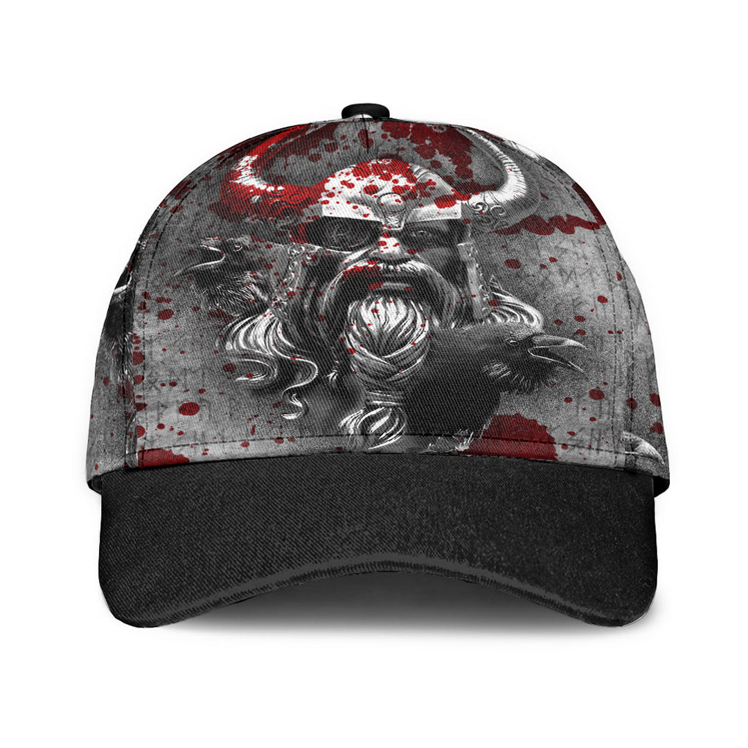 Raven Viking Odin Blood Classic Cap 3D Baseball Caps Trucker Hats ...